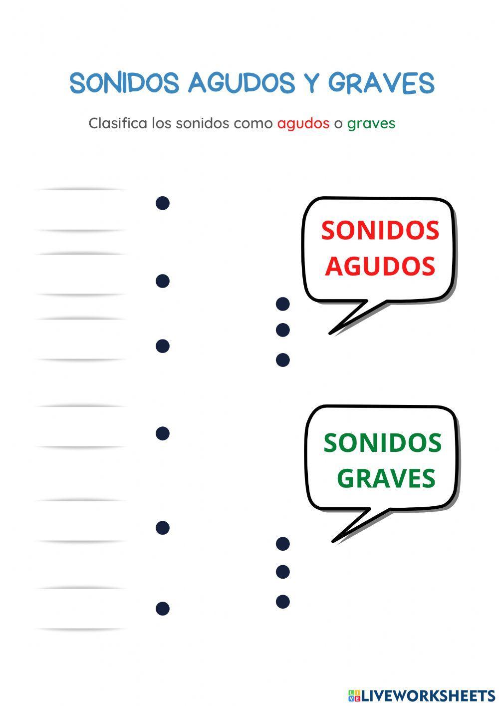 Sonidos agudos … | Free Interactive Worksheets | 1915796