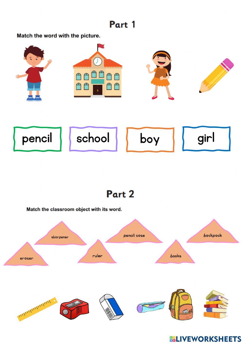 PRE - STARTERS (Reading) - 1st grade online exercise for | Live Worksheets