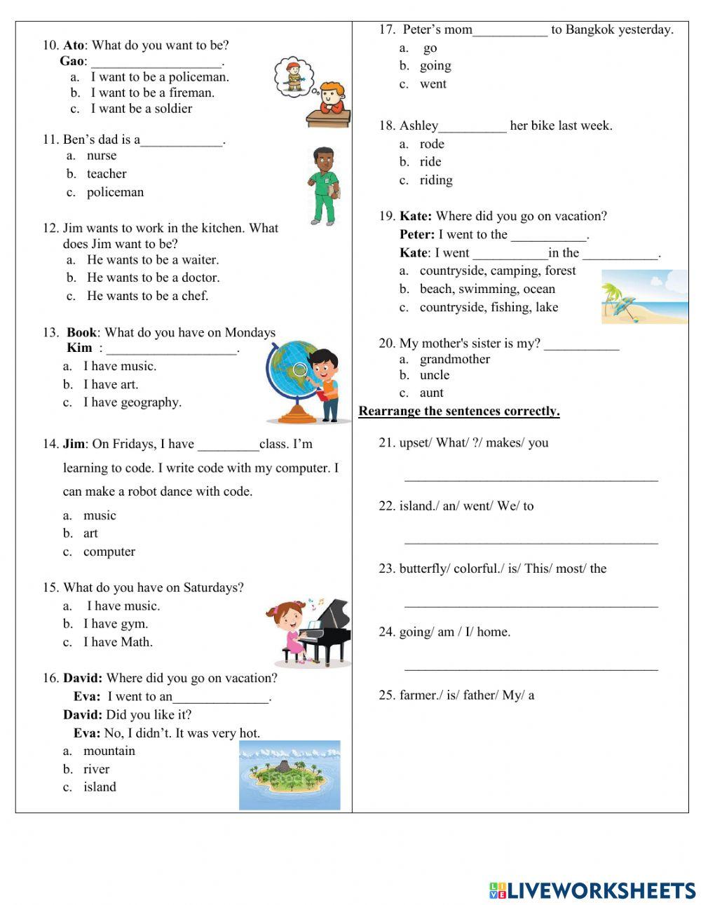 MEP3 Communicative English 2021 online exercise for | Live Worksheets