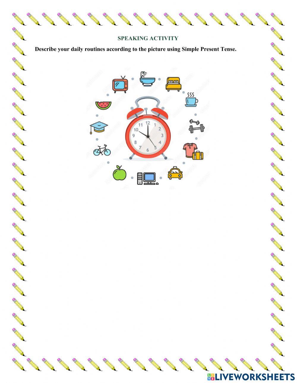 Daily routines online exercise for 8vo grade | Live Worksheets