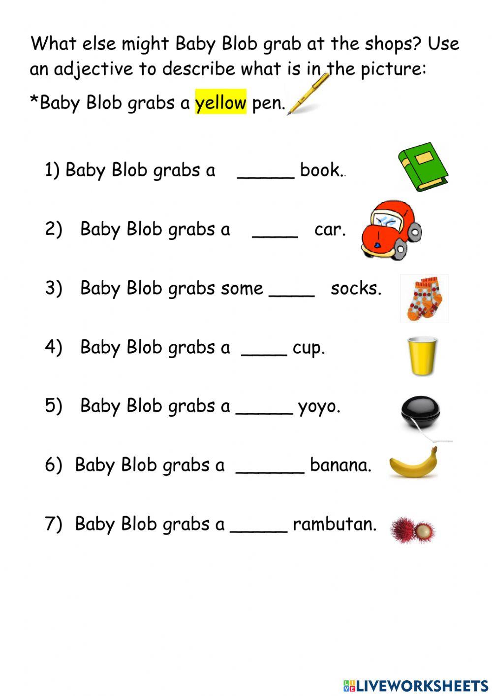 blob worksheet
