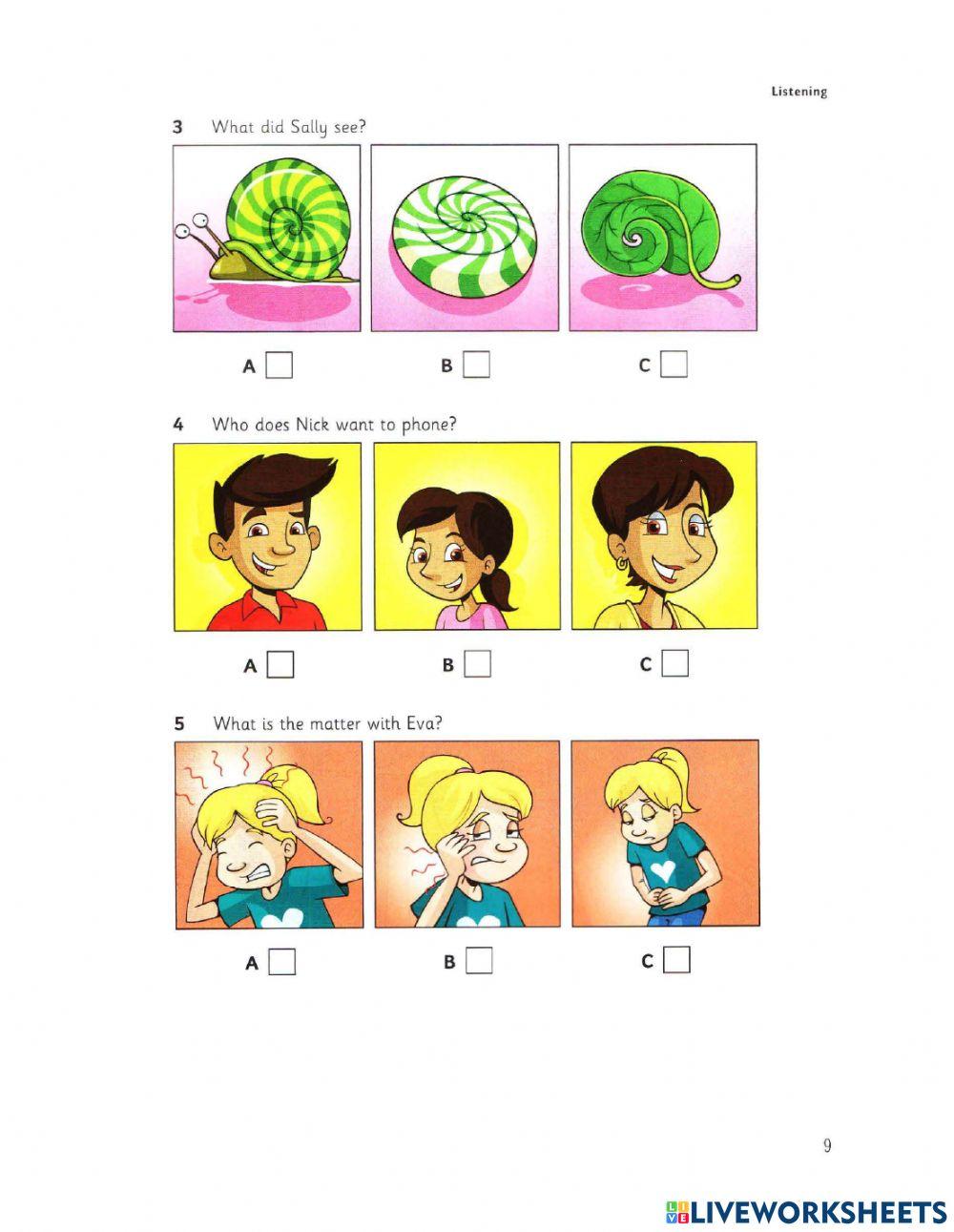 Movers Listening Lesson 4 P4 worksheet | Live Worksheets