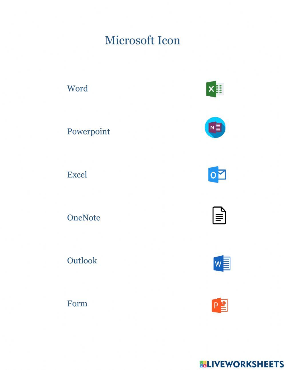 Icon Activity worksheet | Live Worksheets