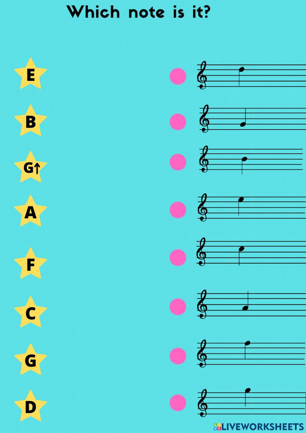 Which note is it? worksheet | Live Worksheets
