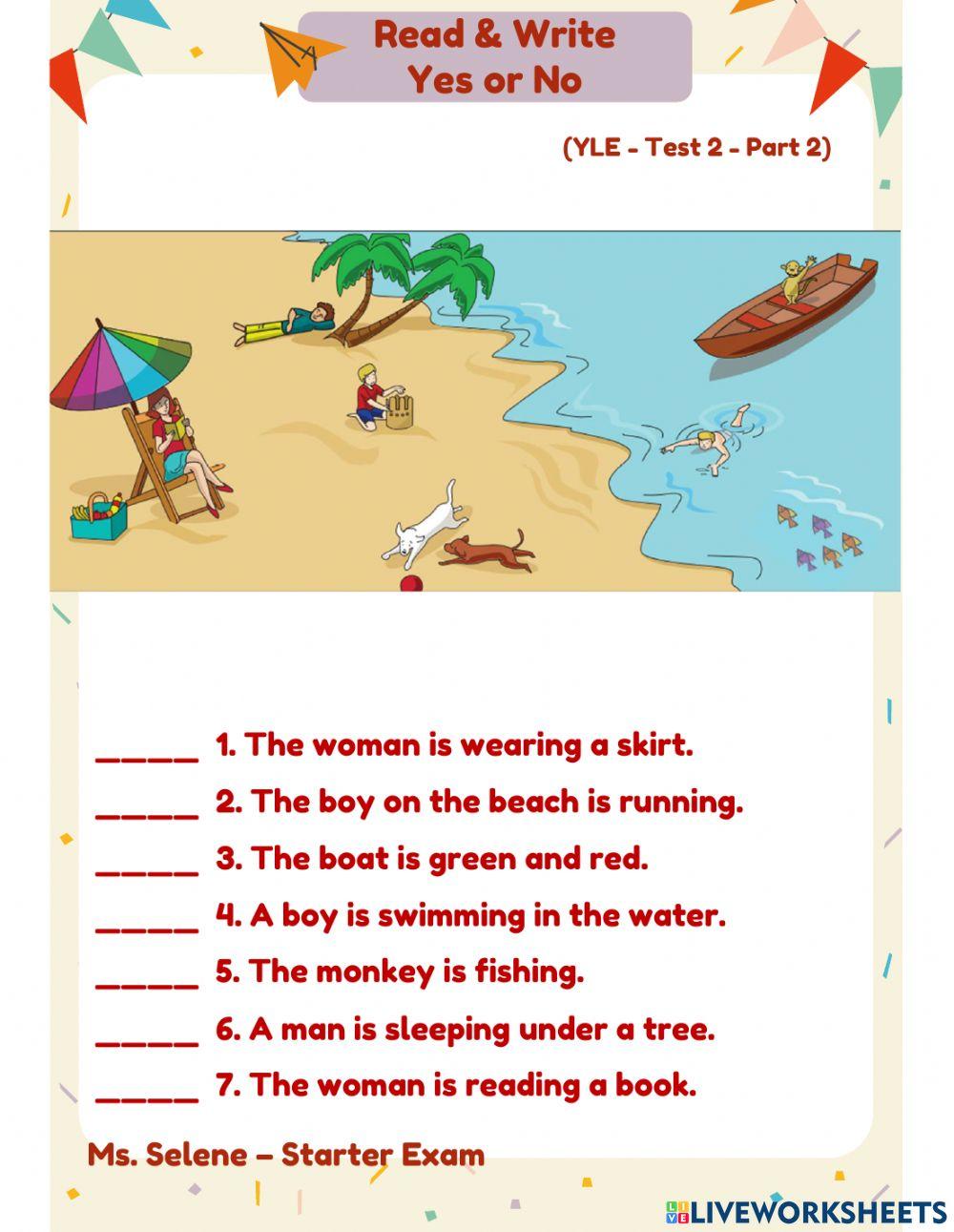 YLE Starters Test Reading Writing Part Worksheet Live , 55% OFF YLE Starters Test Reading Writing Part Worksheet Live , 55% OFF