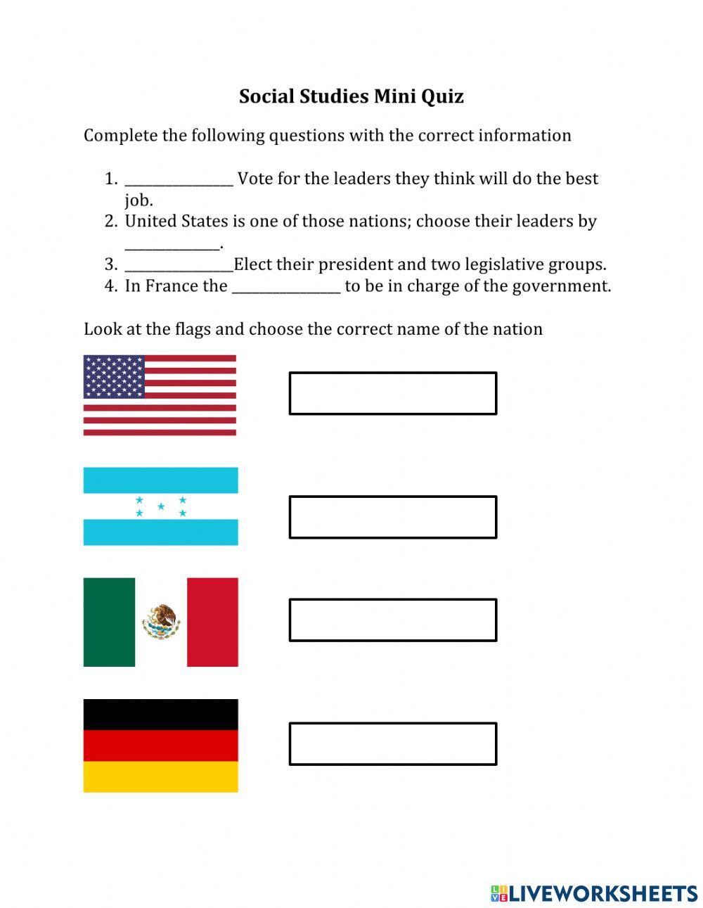 Nations around the world online exercise for | Live Worksheets