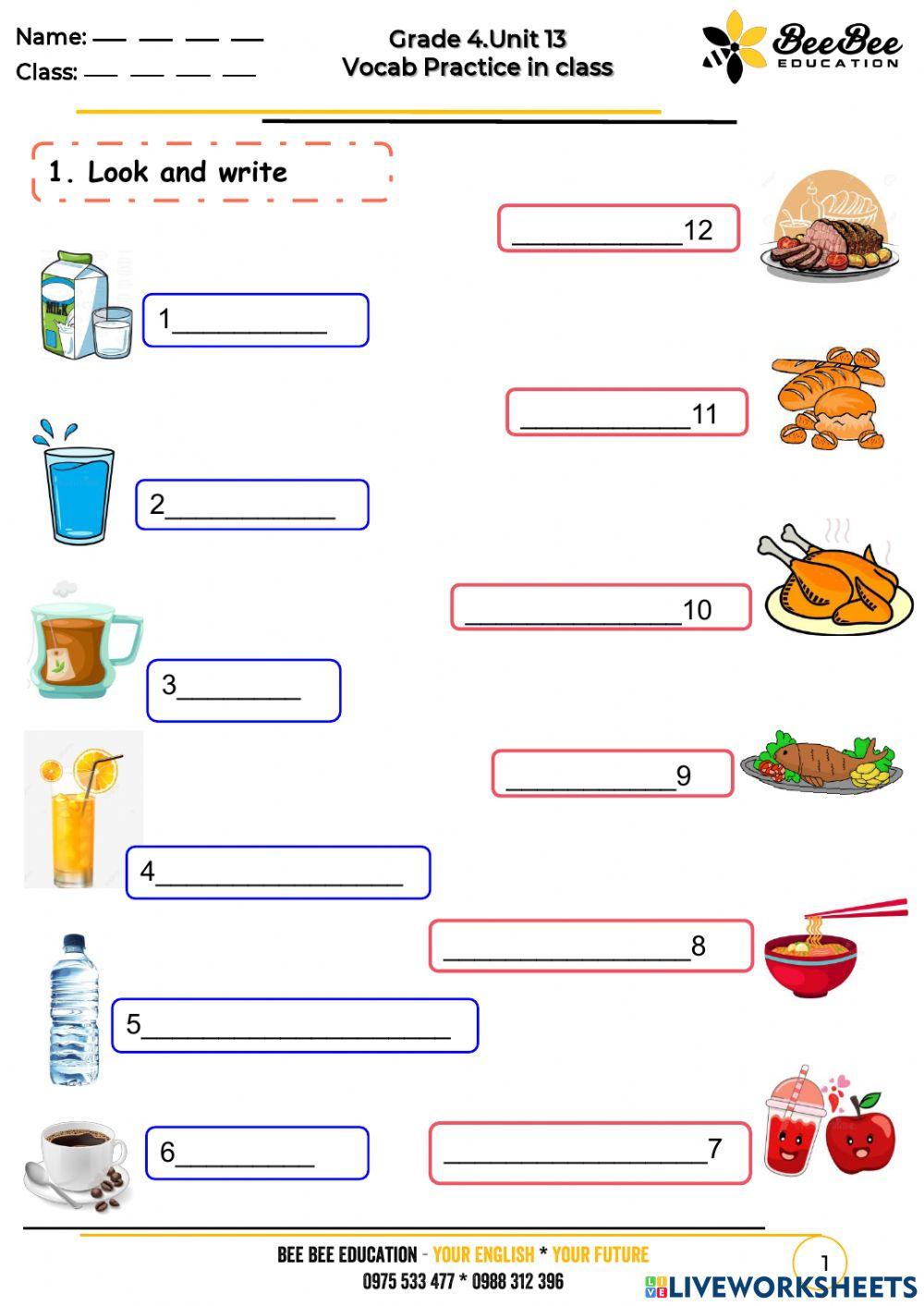 Gr4.U14.L1 Vocab Practice at home online exercise for | Live Worksheets
