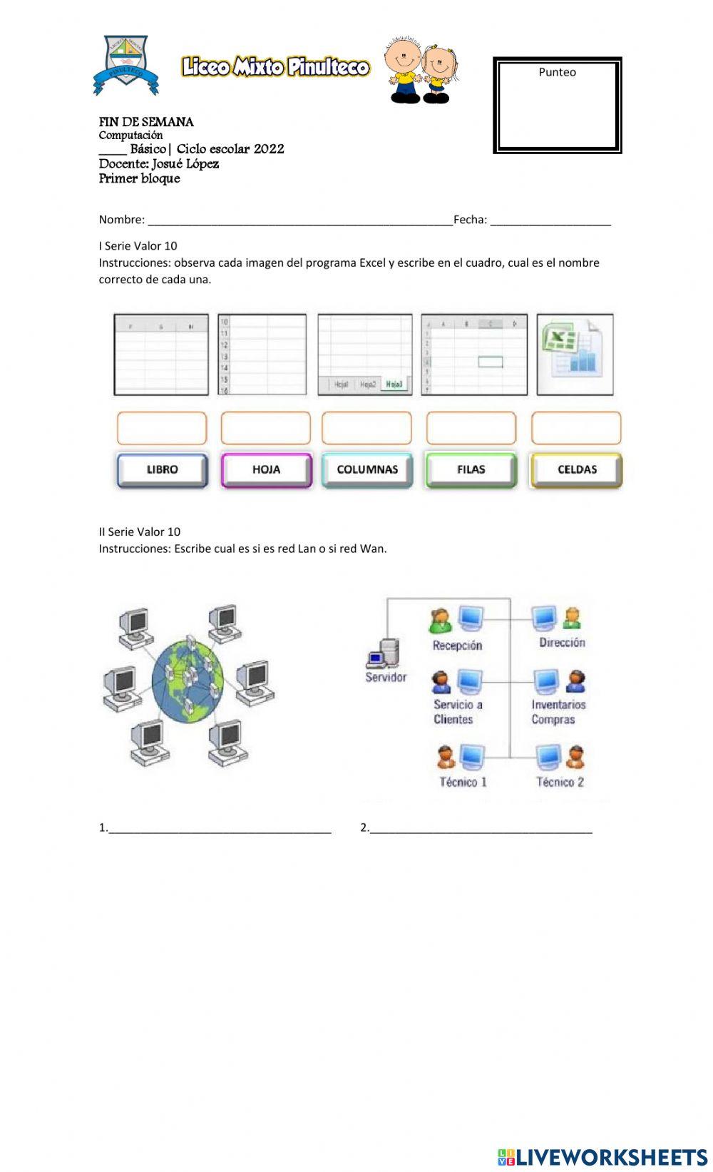 Computacion online exercise for 2 | Live Worksheets