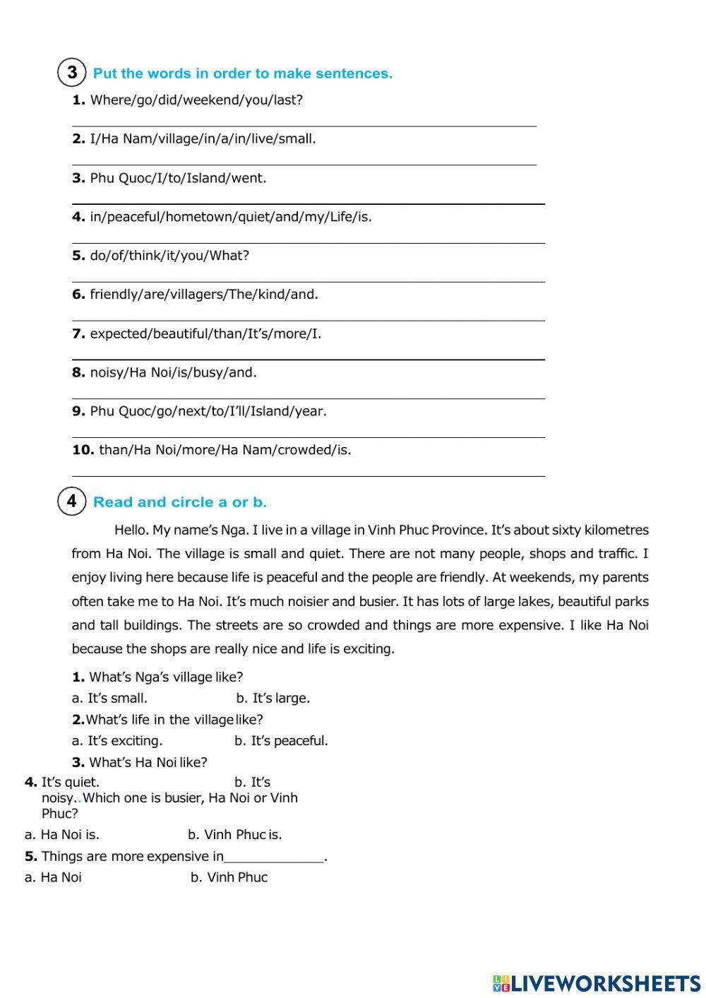 E5 u19 hand out worksheet | Live Worksheets