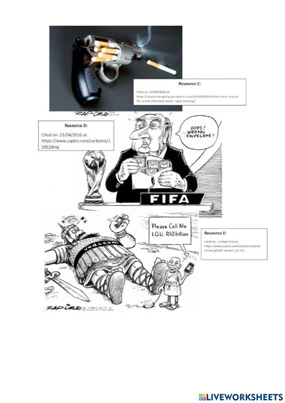 Visual literacy online exercise for | Live Worksheets