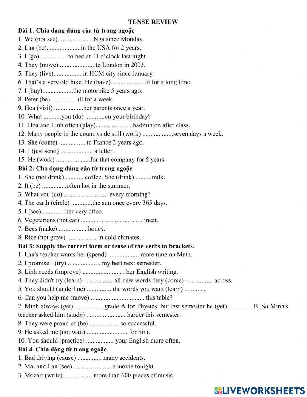 Verb Form Worksheet For 8 Live Worksheets verb-form-worksheet-for-8-live-worksheets