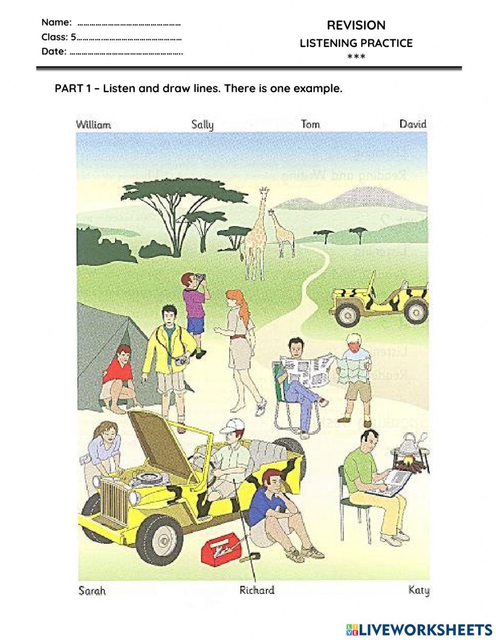 Listening pract… | Free Interactive Worksheets | 1918576