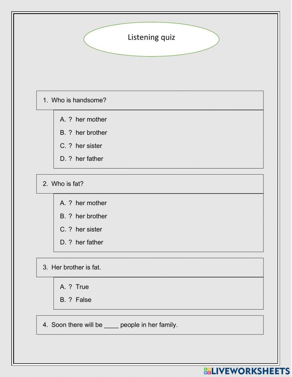 Listening Quiz 1918812 Ayat Ahmed Live Worksheets listening-quiz-1918812-ayat-ahmed-live-worksheets