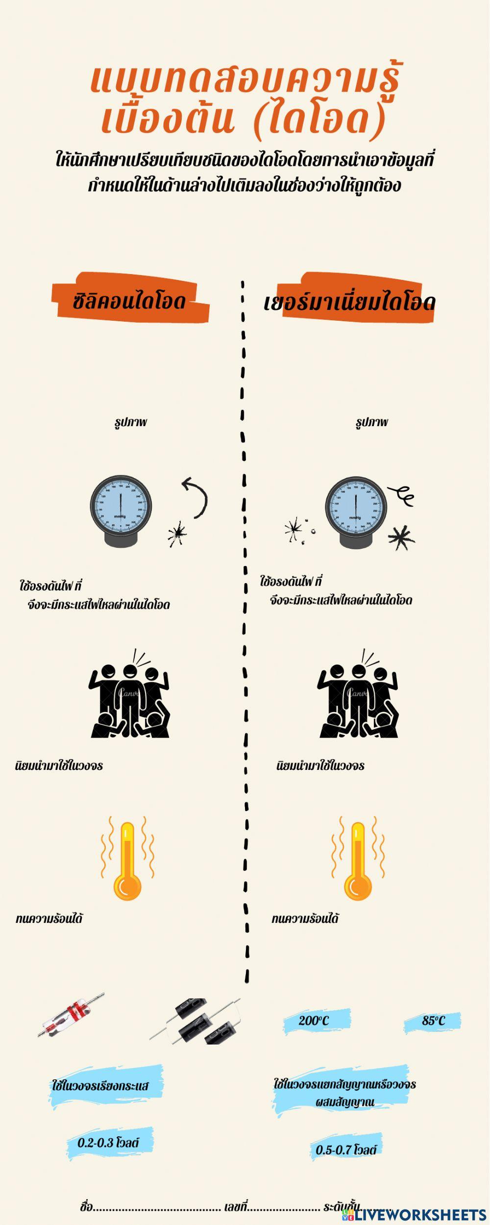 Diode worksheet | Live Worksheets