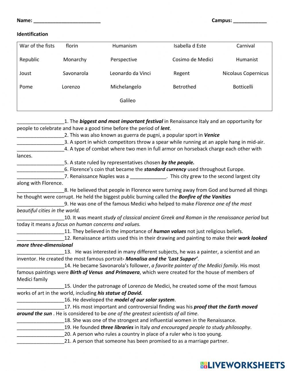 ELEM QUIZ online exercise for | Live Worksheets