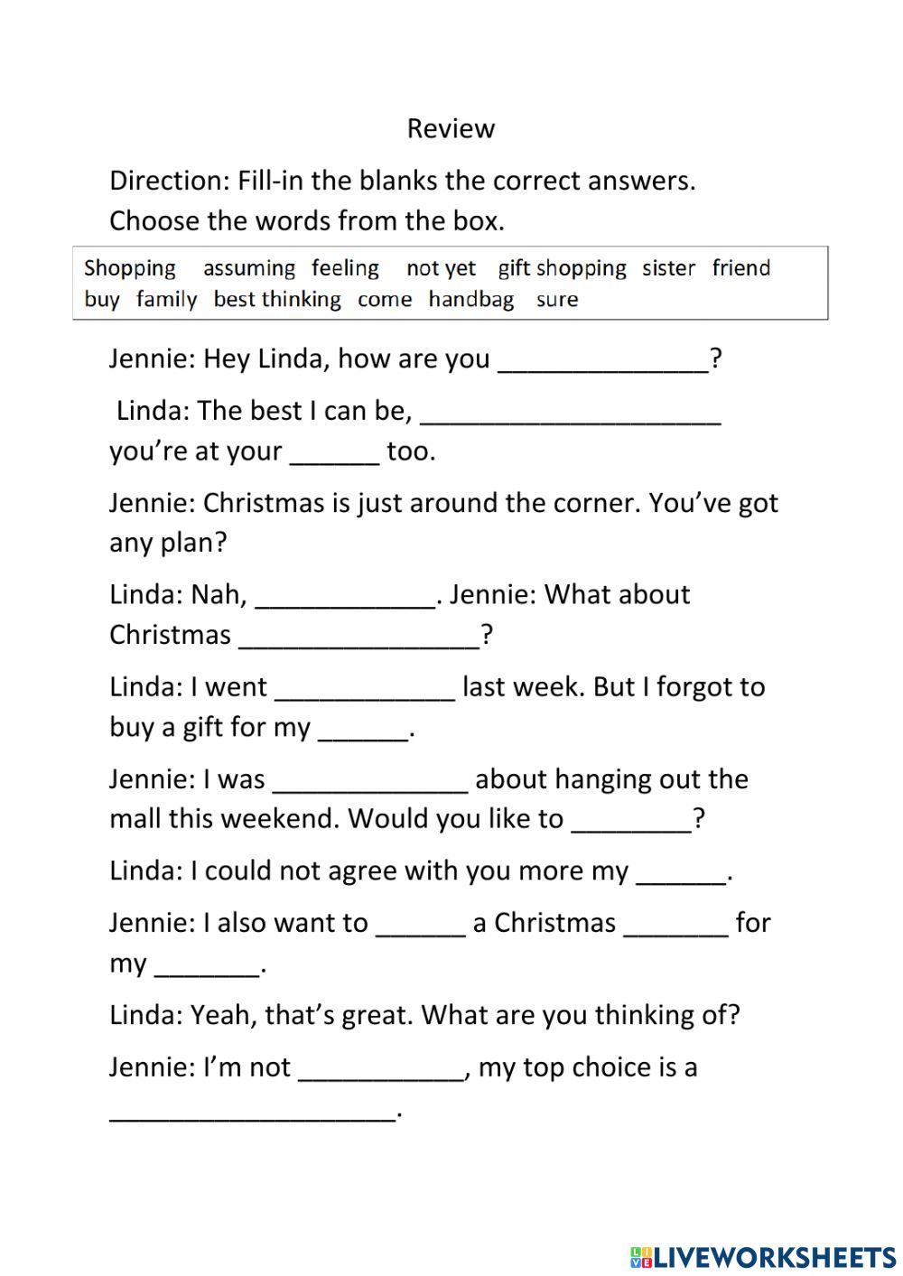 Conversation | Free Interactive Worksheets | 1919222