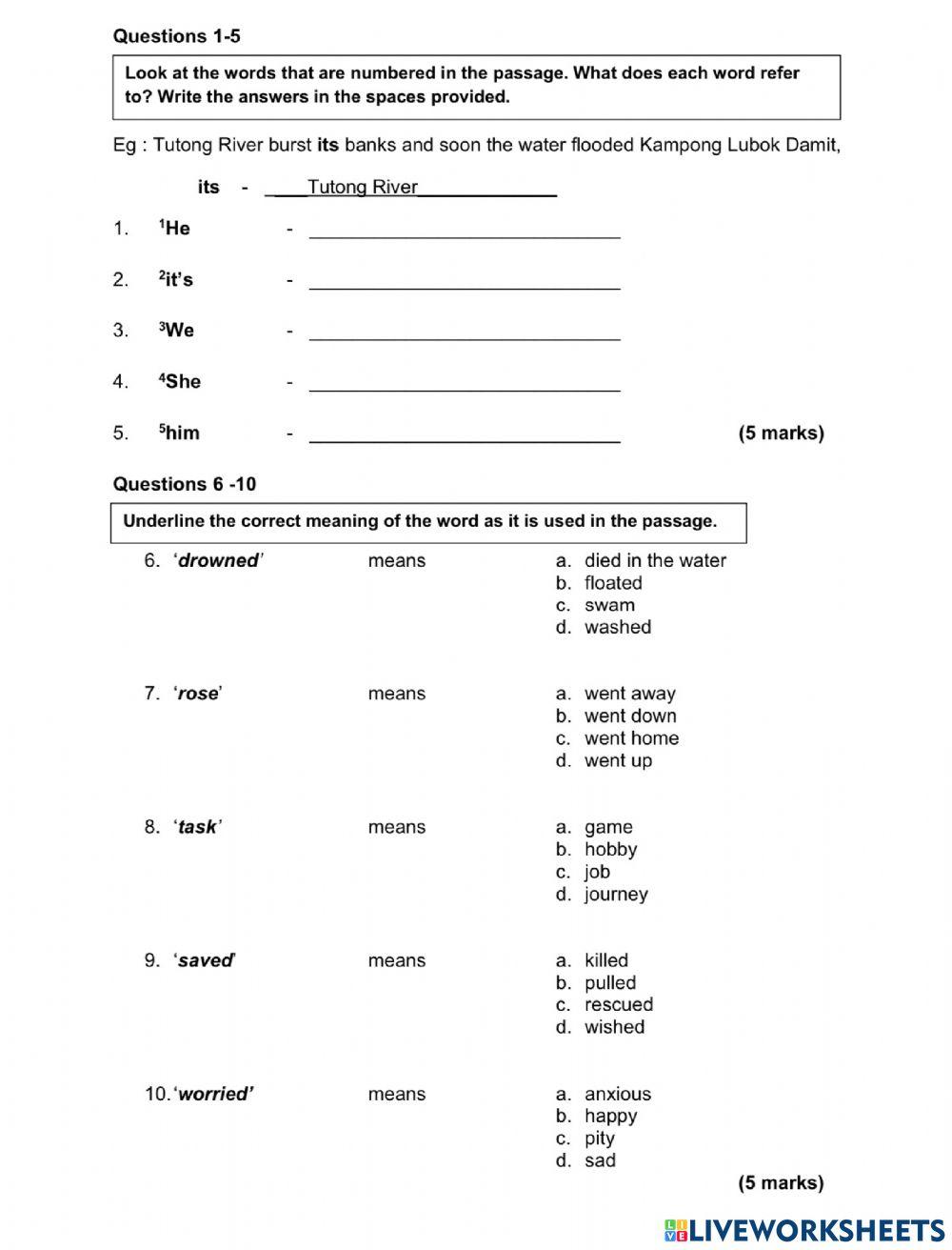 English Paper II Section A 1920366 | Teacher_Zakirah