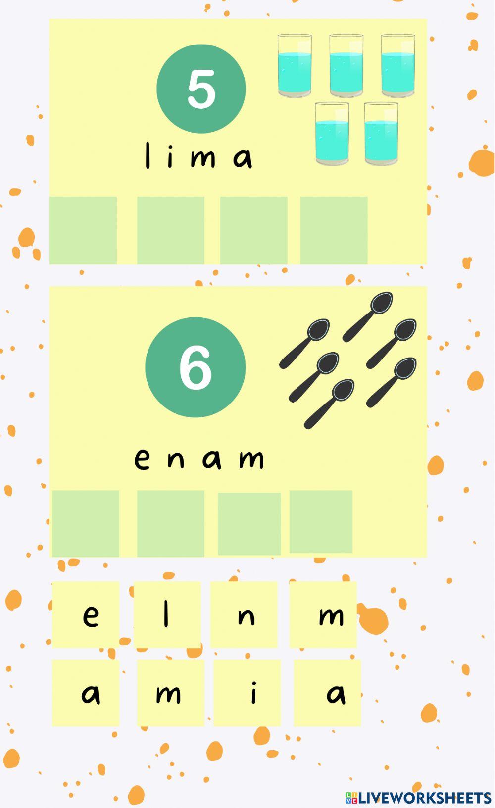 Mengenal bilangan exercise for 4 | Live Worksheets