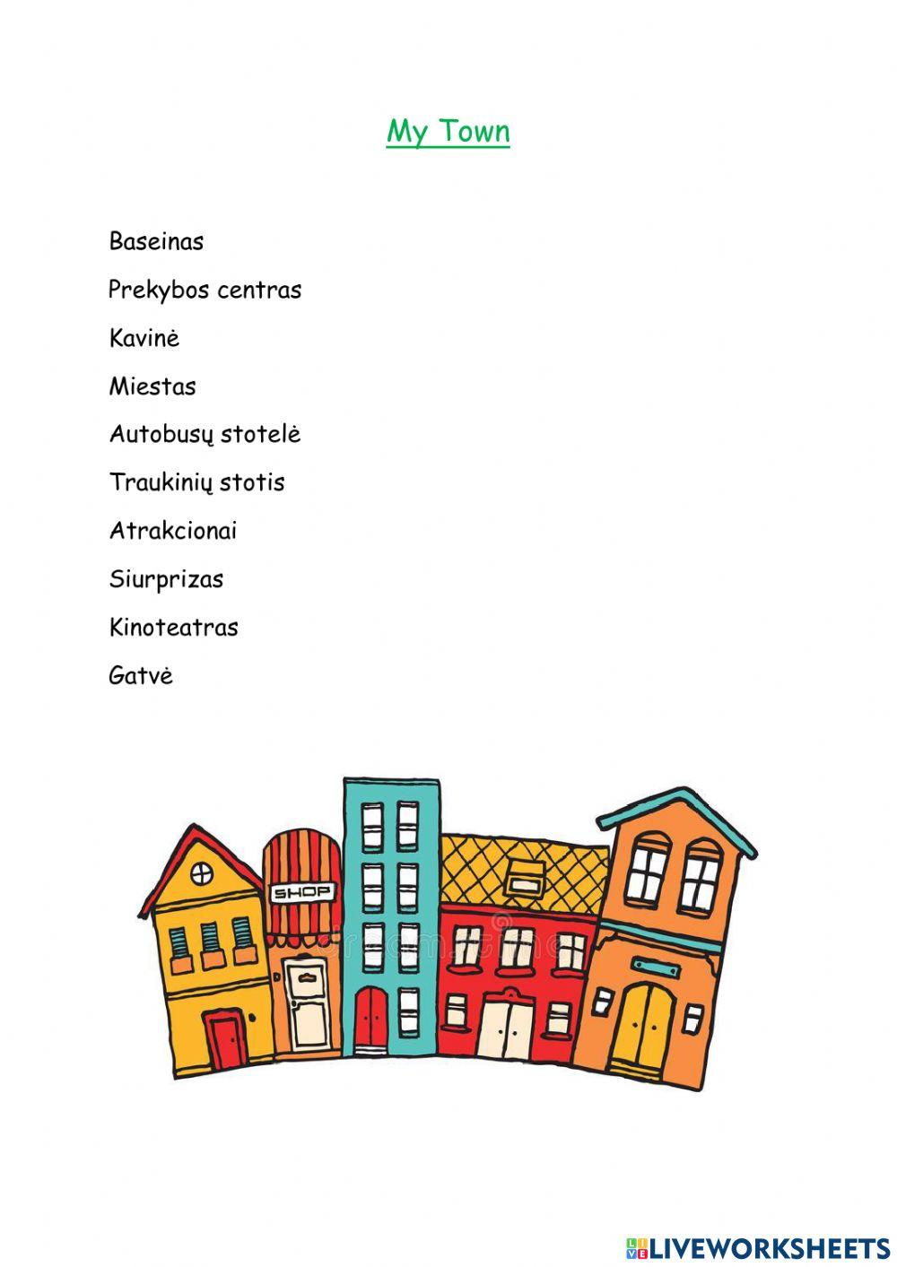 My Town online exercise for | Live Worksheets