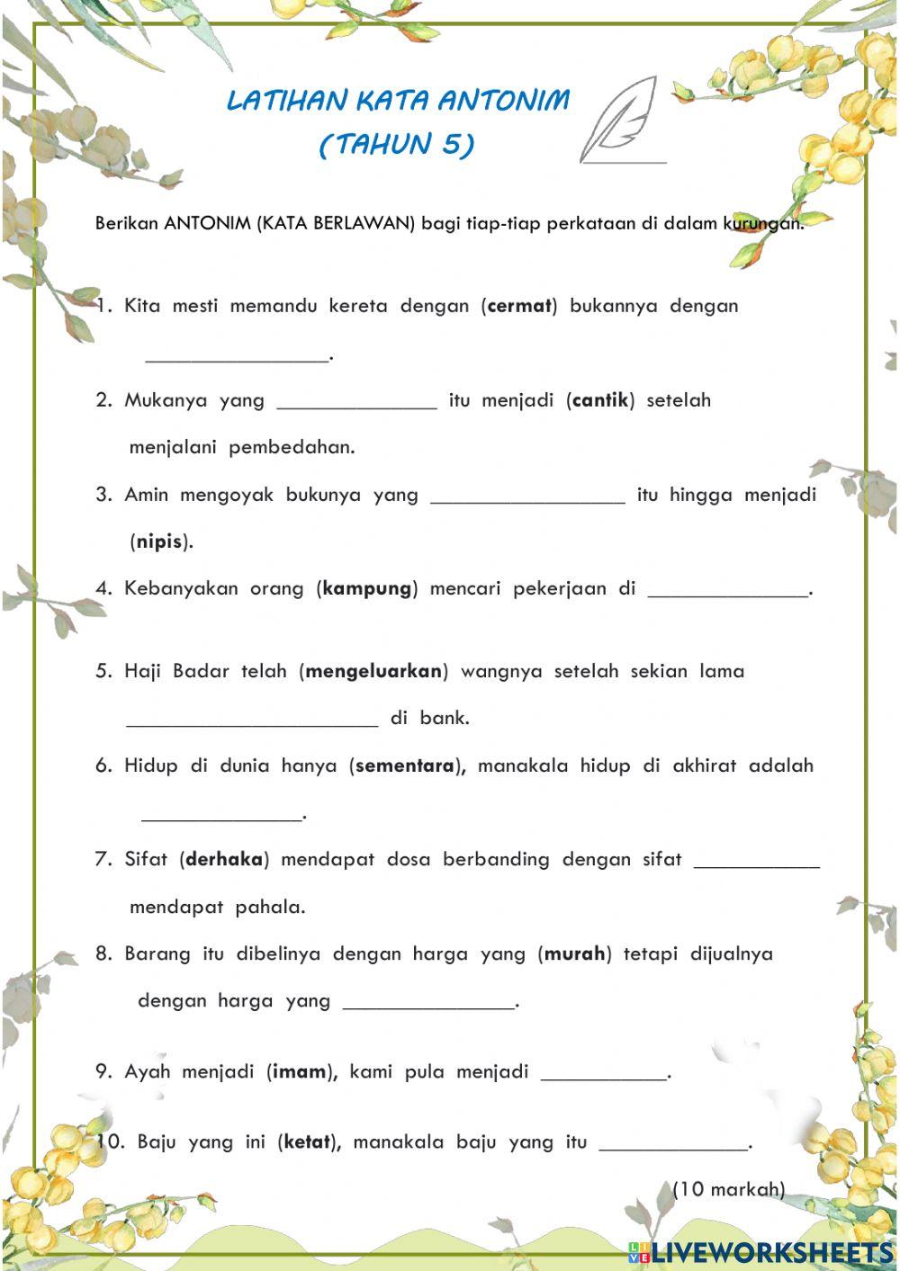 Antonim 1920335 | Nepisah | LiveWorksheets