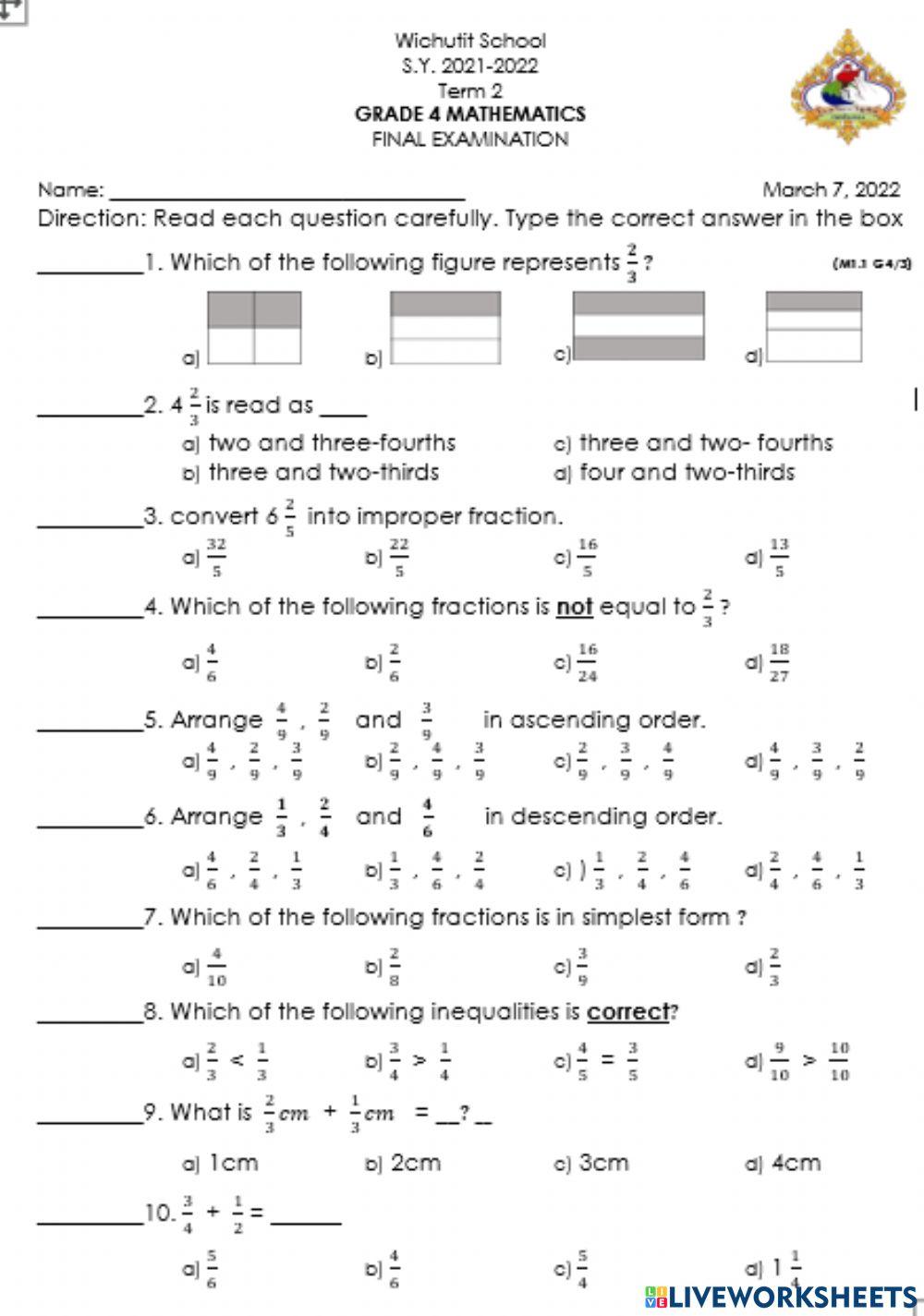GR4-TEST-SET1 | rona malaca | Live Worksheets