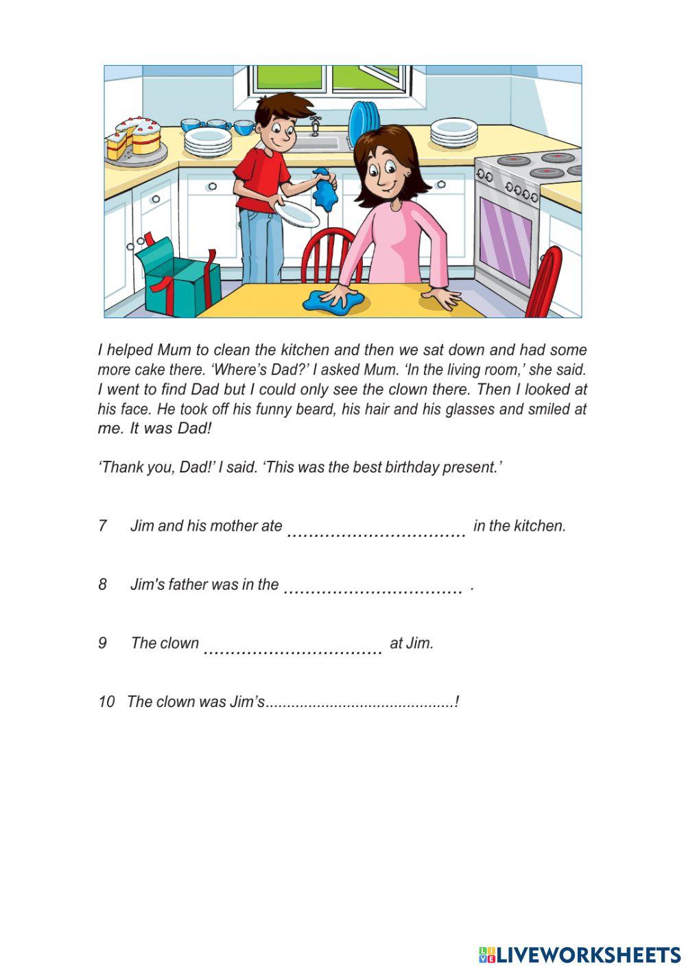 MOVERS TEST READING-WRITING PART 5-6 0712 | Piedad