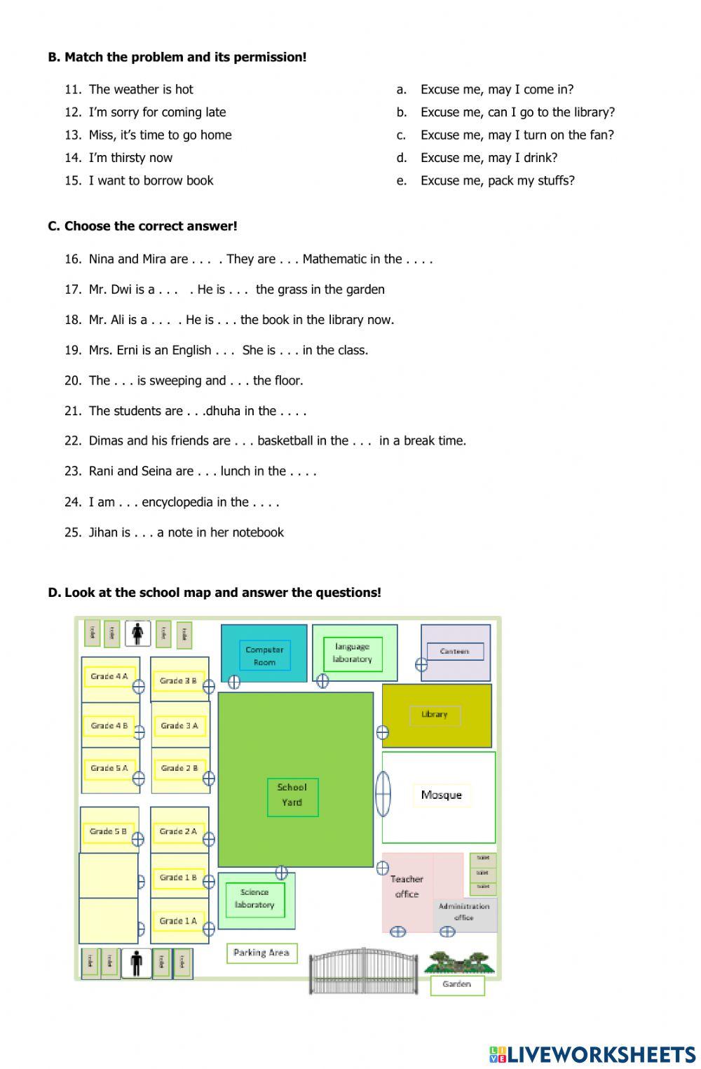 English exercise for midterm worksheet | Live Worksheets