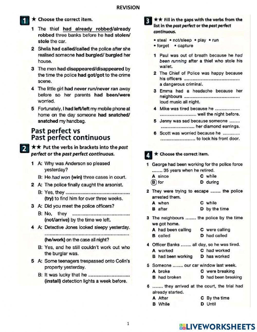 GRAMMAR REVISION-8 MID TERM 2 online exercise for | Live Worksheets
