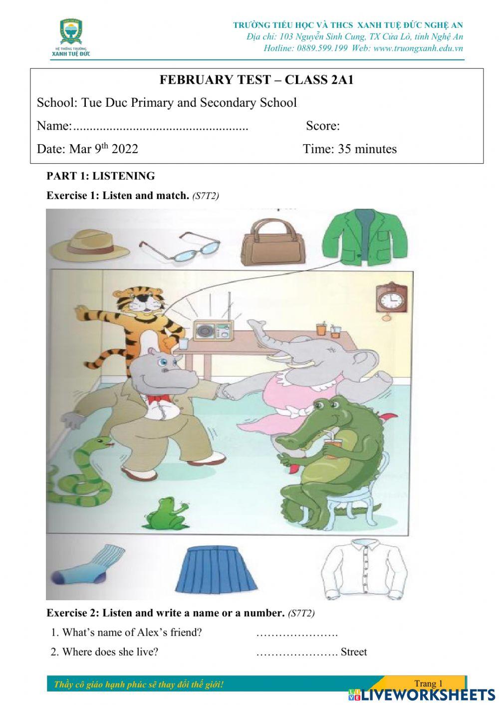 AS 2 Unit 2,3,4 worksheet | Live Worksheets