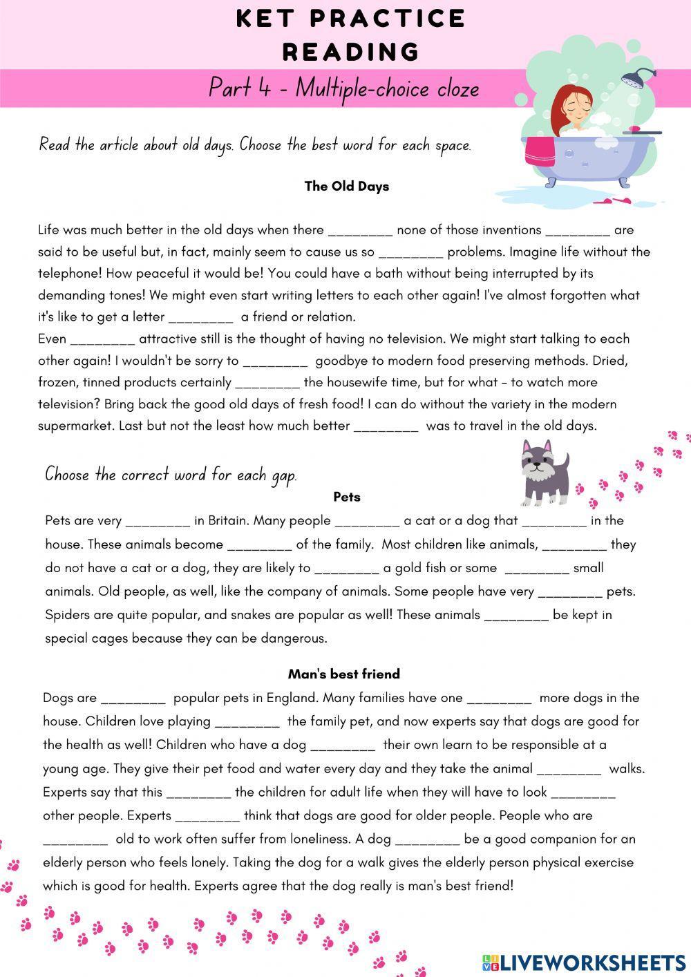 KET Practice (Reading) 1922293 | Manuela Baldi | Live