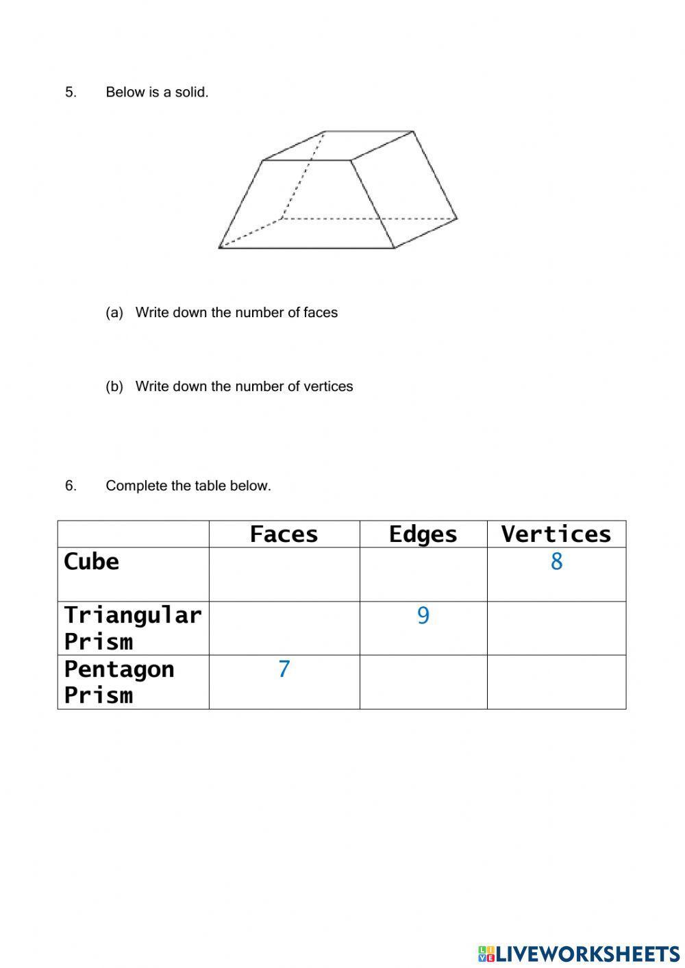 1922803 | 3D shapes | Dewi Sartika | LiveWorksheets