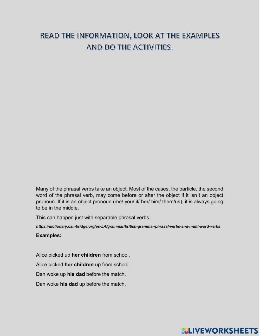 Separable phras… | Free Interactive Worksheets | 1922834