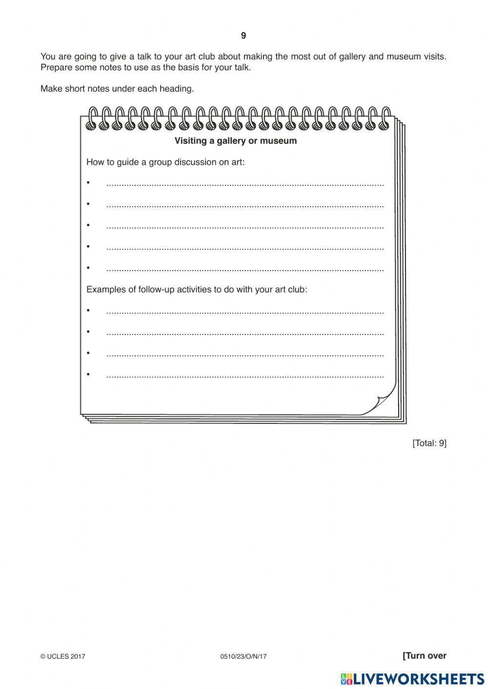 IGCSE reading practice 1 online exercise for | Live Worksheets