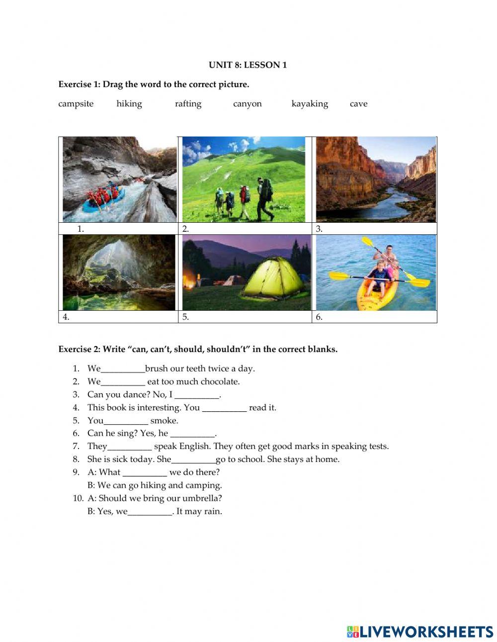 Ilsw 6 unit 8 worksheet | Live Worksheets