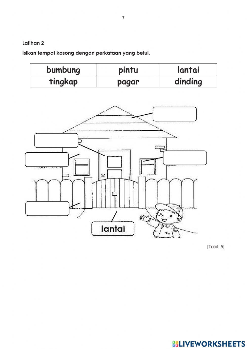 MALAY TEST YEAR 1 (SECTION B) online exercise for | Live Worksheets