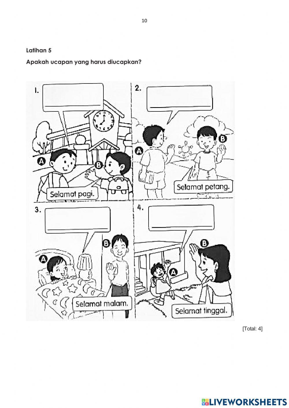 MALAY TEST YEAR 1 (SECTION B) online exercise for | Live Worksheets