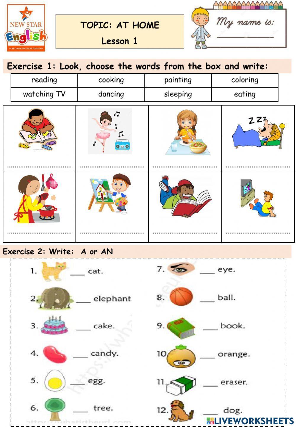 Ready- AT home-… | Free Interactive Worksheets | 1923952