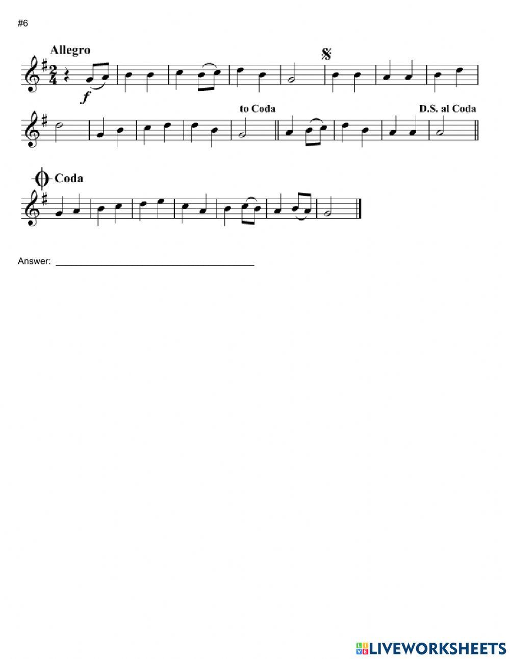 Repeat signs in… | Free Interactive Worksheets | 1924196