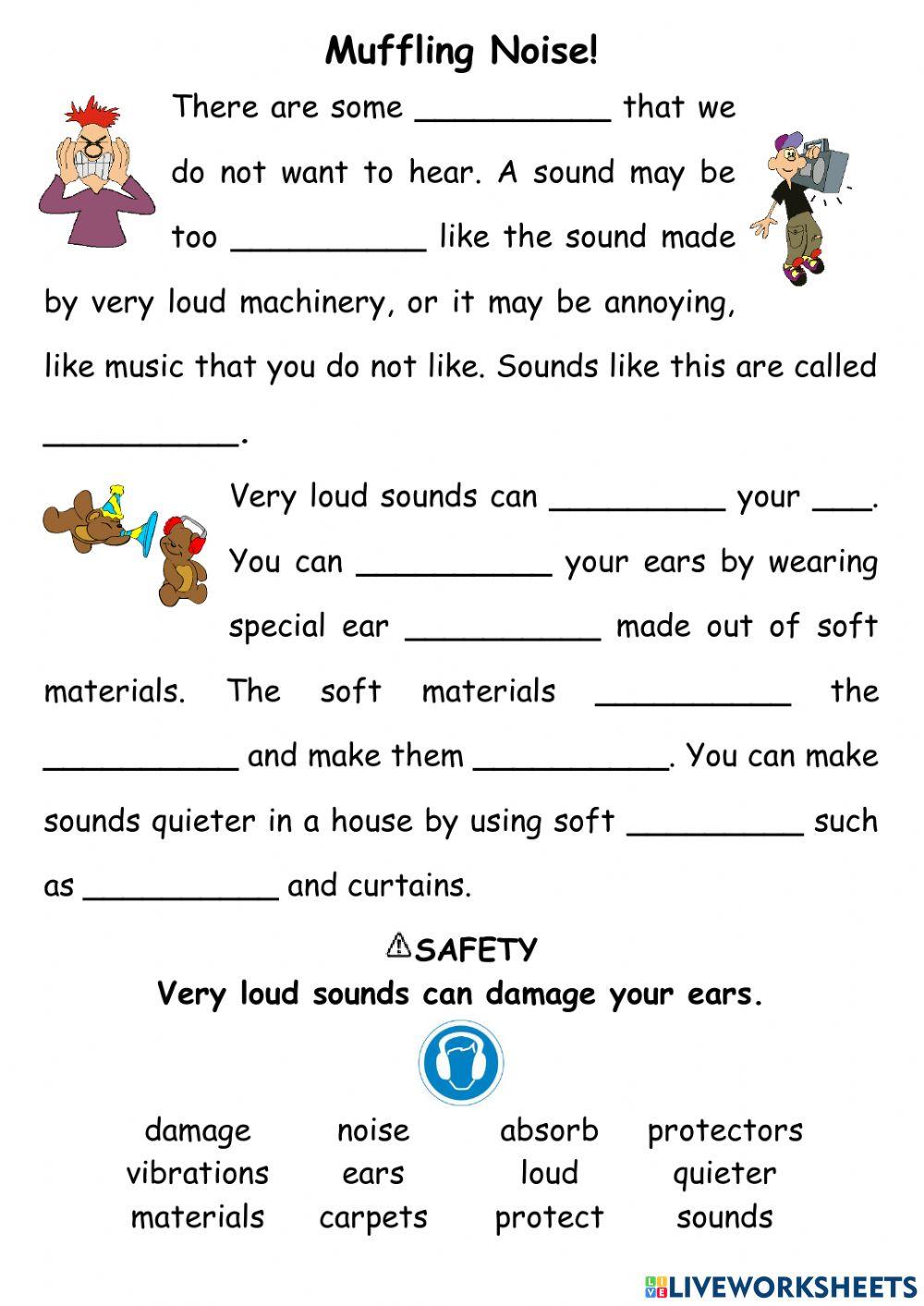 4310432 | Muffling Noise | ronanc17 | LiveWorksheets
