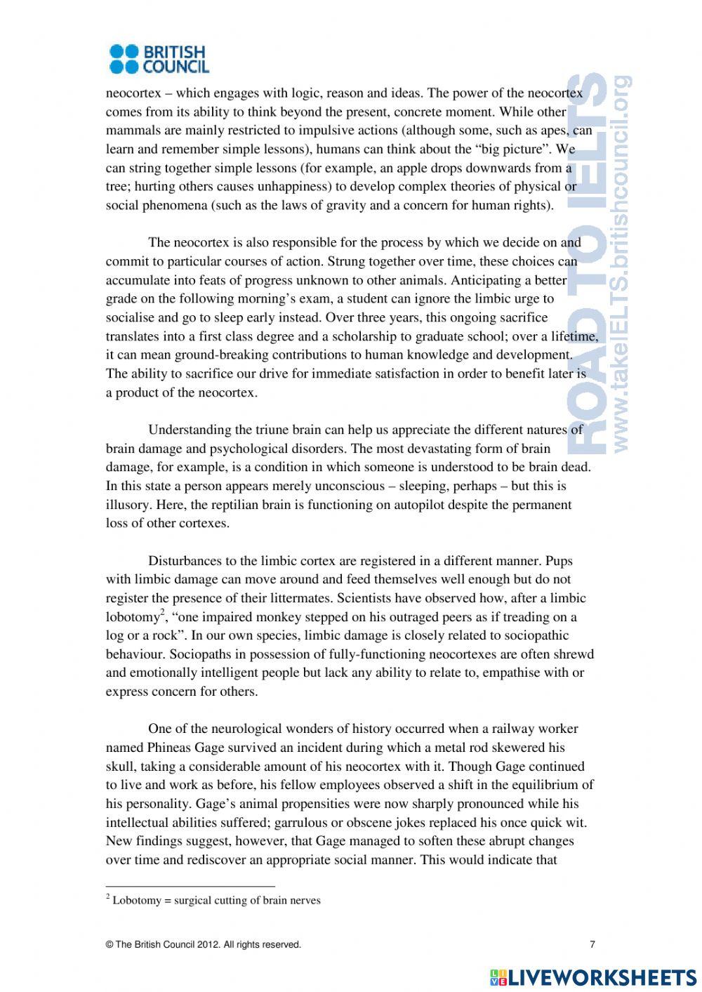 IELTS Test 1 Reading Passage 2 Online Exercise For Live Worksheets ielts-test-1-reading-passage-2-online-exercise-for-live-worksheets