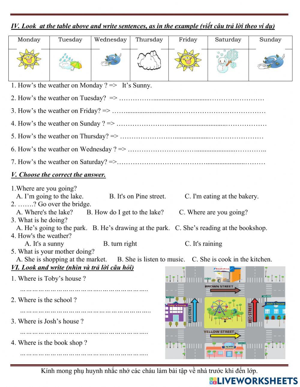 3a3-l2-how's the weather worksheet | Live Worksheets
