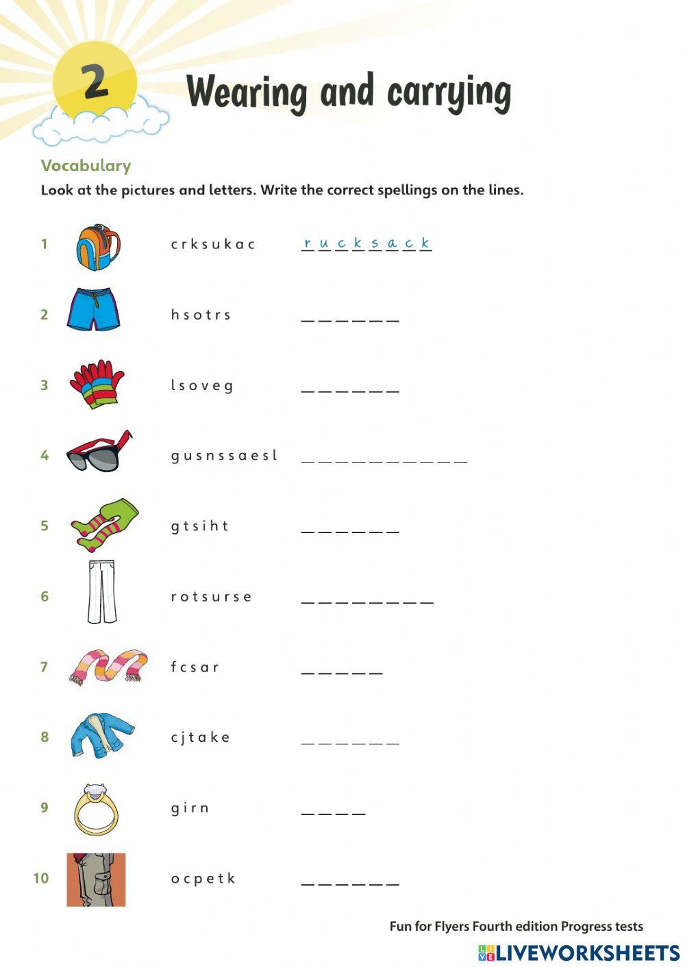 FLYERS FOR FUN KIDS 7 UNIT 2 PROGRESS TEST 2774564