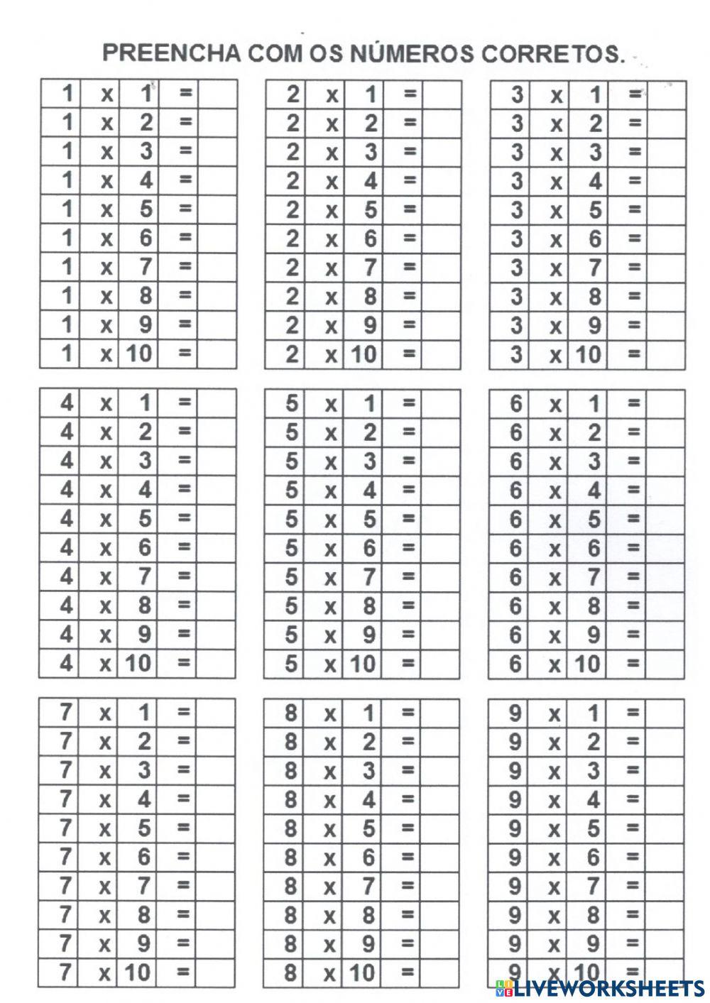 ATIVIDADES MATEMÁTICA - 4 ANO 1939761 | Zilneteescola
