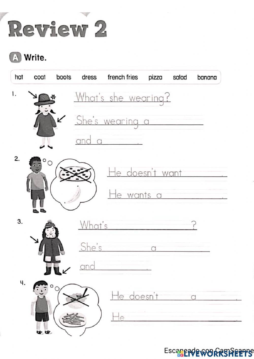 TEST UNIT 3-4 EVERYBODY UP 2 online exercise for | Live Worksheets