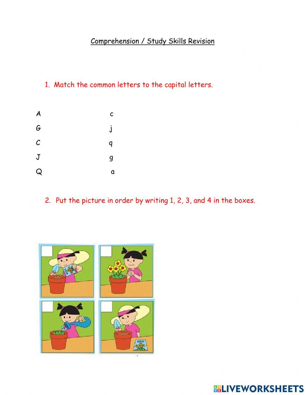 Comprehension online exercise for 2nd yr | Live Worksheets