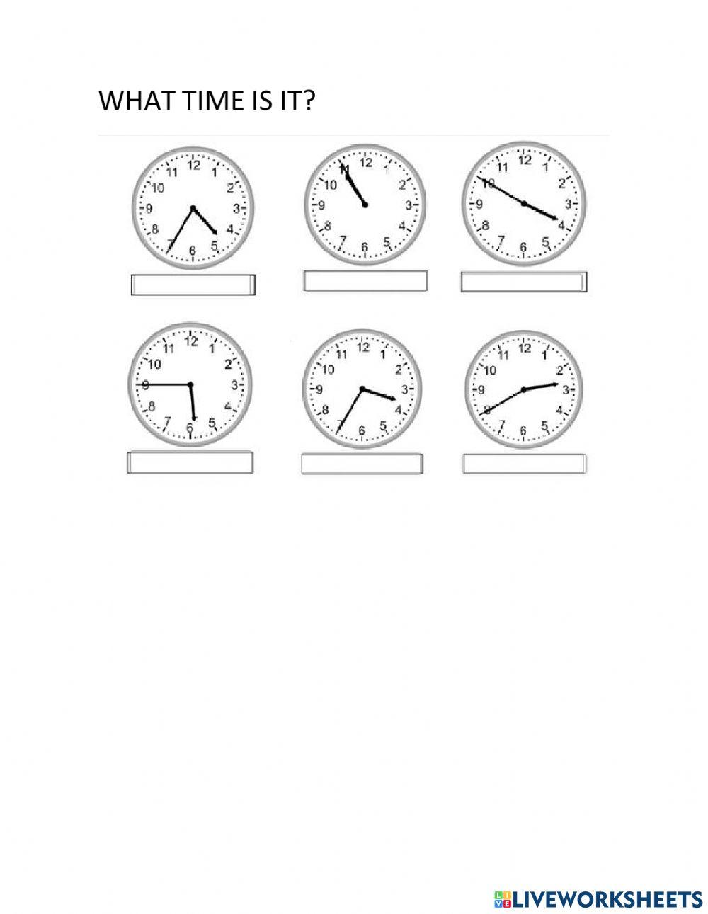 What time is it? 3 activity | Live Worksheets