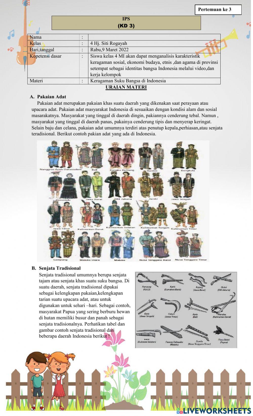 Ips online exercise for KELAS 4 | Live Worksheets