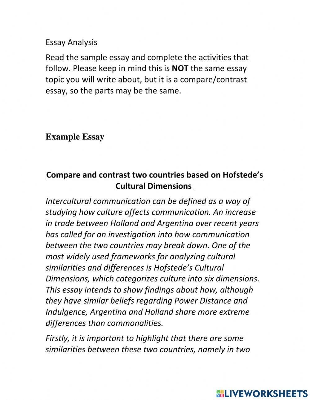 Sample Essay Analysis 0906 | nmichael | Live