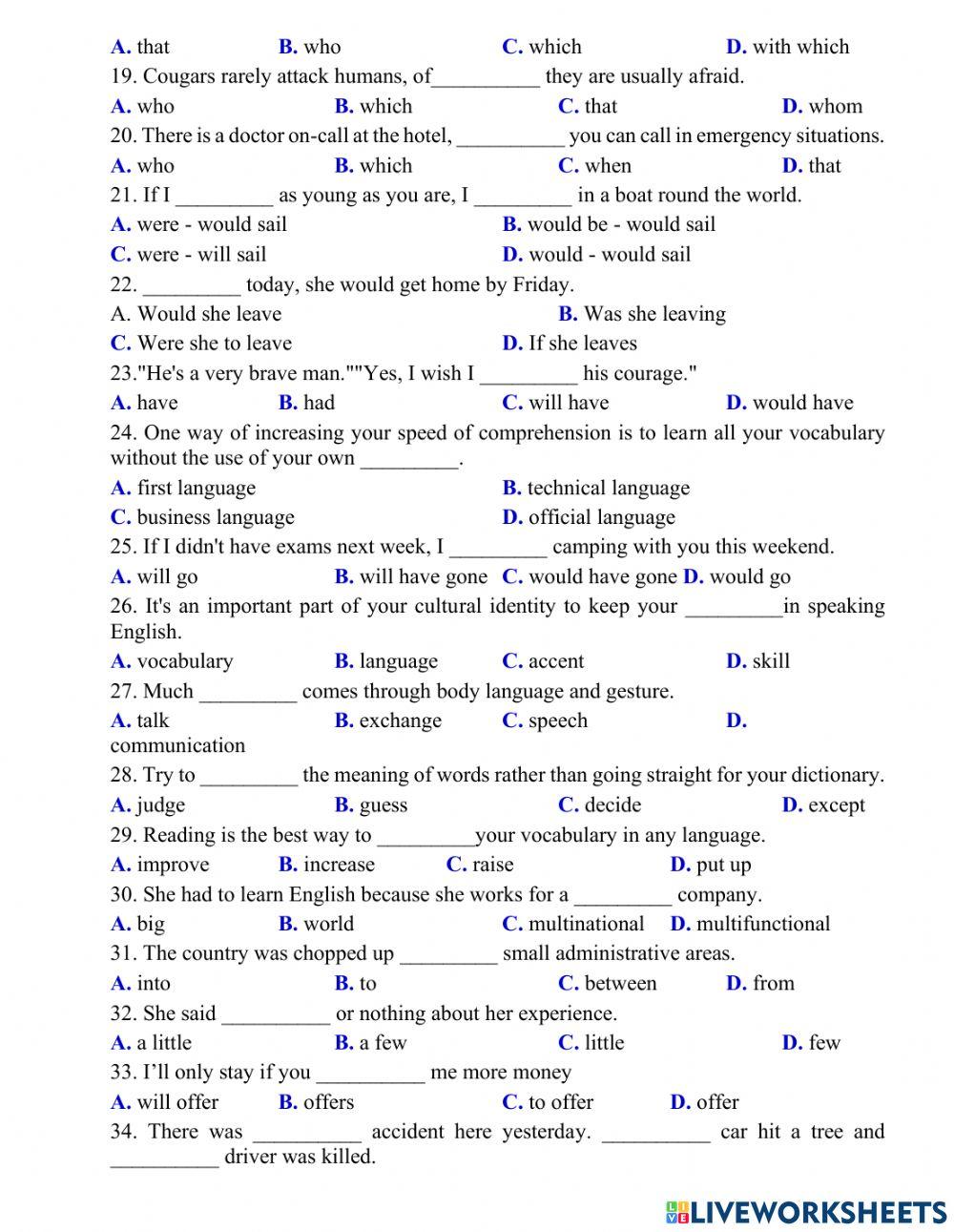 2775828 | E9.Unit9. Multiple choice | Phạm Thị Luyến