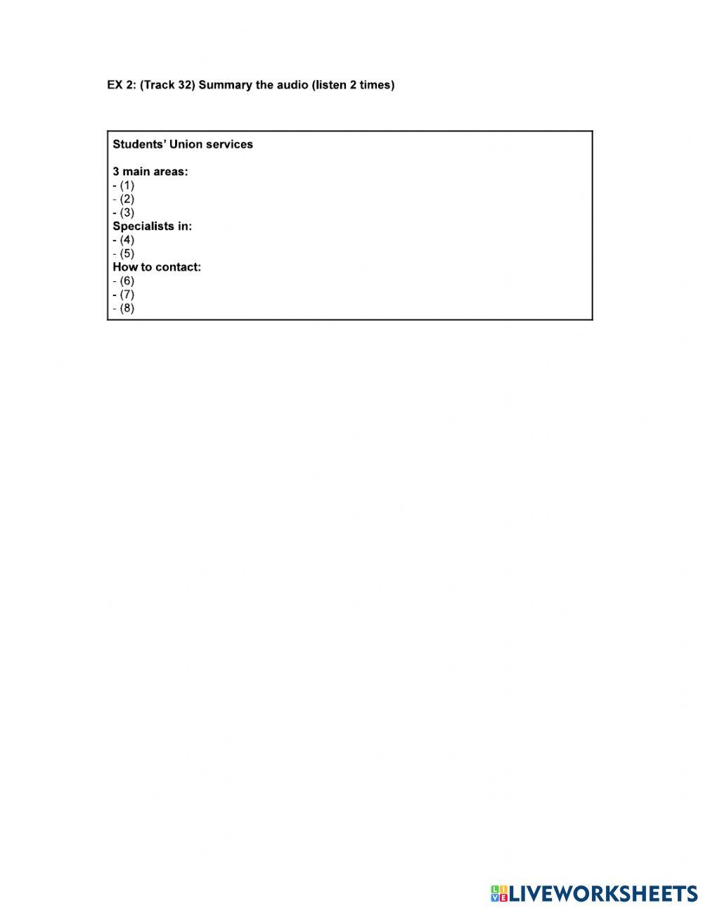 ex-l-u5 self-study check worksheet | Live Worksheets